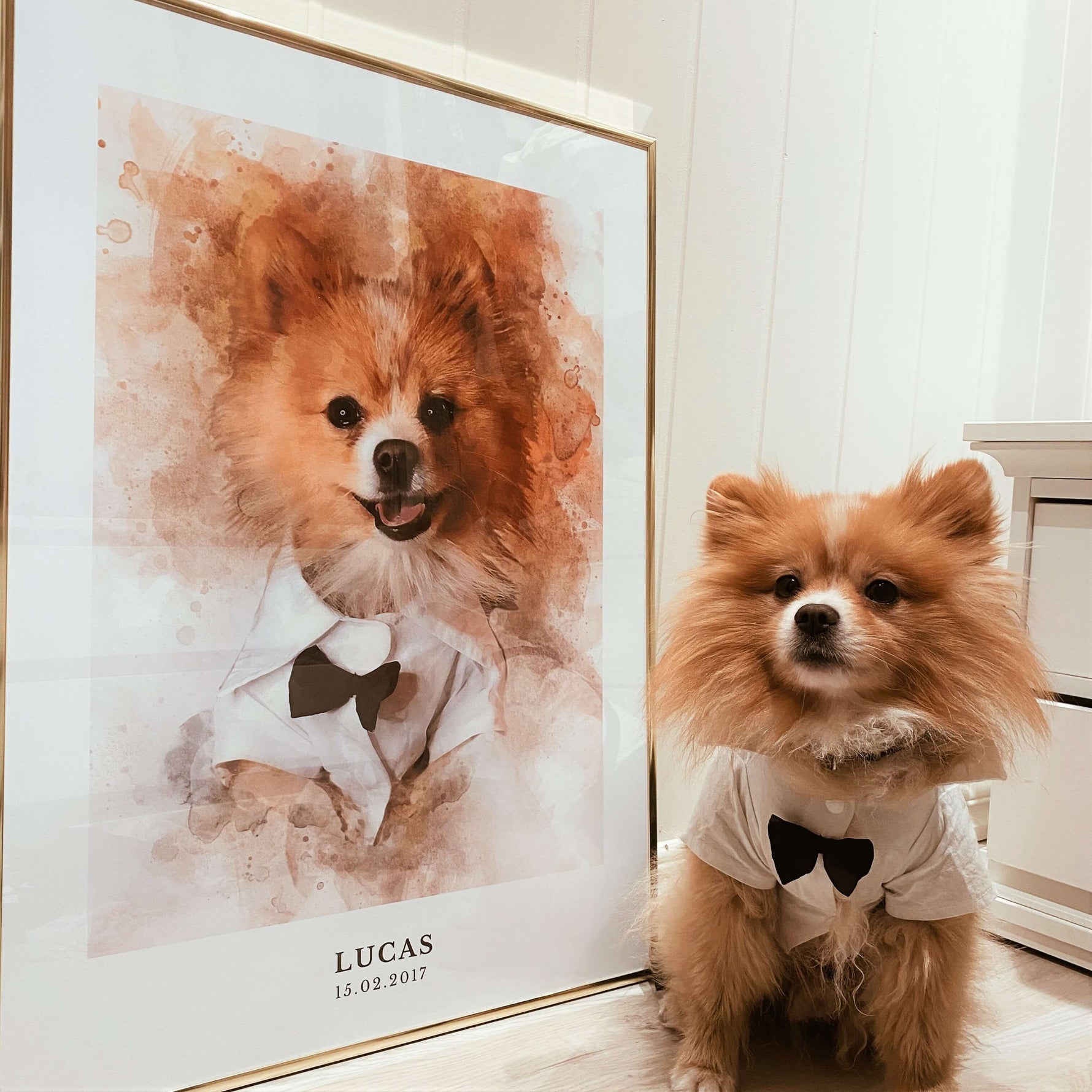 The Puppy Poster | Personliga Husdjursporträtt – The Puppy Poster Sverige